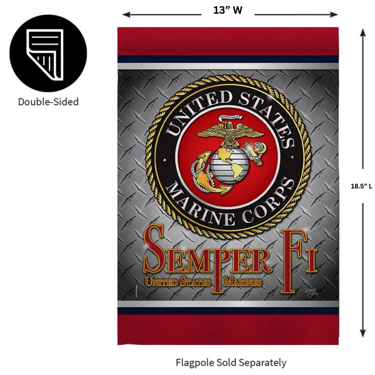 ‘Semper Fi US Marine Armed Forces’ Decorative Flag – MeLinda's Fine Gifts